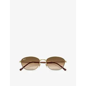 Ray-ban Rb3749 Irregular-frame Sunglasses - Gold
