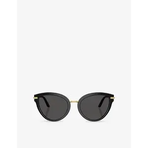 Dolce & Gabbana Butterfly-frame Acetate Sunglasses - Black