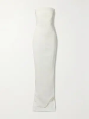Rick Owens Strapless Wool-blend Crepe Gown
