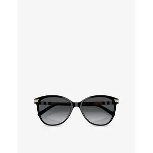 Burberry Cat-eye Frame Acetate Sunglasses - Black
