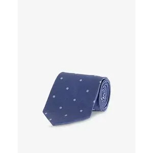 TOM FORD Polka-Dot Silk Neck Tie Denim