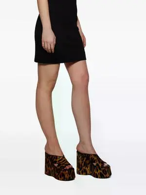 Paris Texas 135mm Mara Leopard-print Platform Sandals