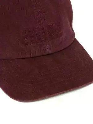 MAISON MARGIELA Cotton Baseball Cap - Red