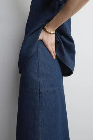 Cos Denim Pencil Skirt