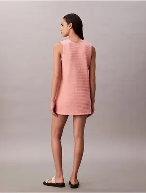 Calvin Klein Crochet Mini Dress - Powder Pink