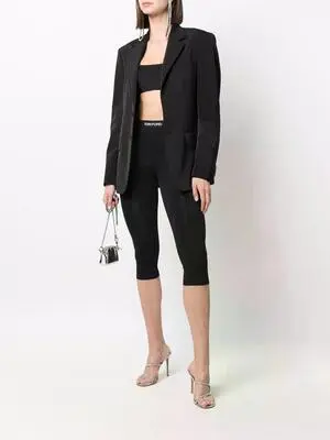 TOM FORD Cropped Logo-waistband Leggings