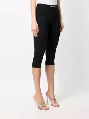 TOM FORD Cropped Logo-waistband Leggings