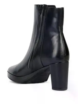 Geox 60mm Block Heel Zip Detail Ankle Boots