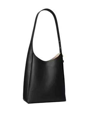 Tory Burch Small Romy Slouchy Shoulder Bag In Pebbled Leather - Black