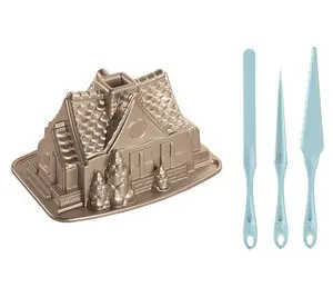NORDICWARE Gingerbread House Bundt & Tools Set