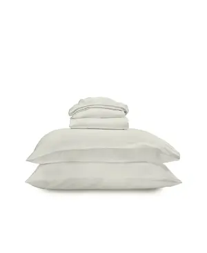 ETTITUDE Luxe Cleanbamboo Sateen+ Sheet Set, Queen Stone