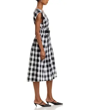 Sea Neci Gingham Belted Tank Dress
