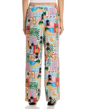 Aqua Postcard Wide Leg Pants