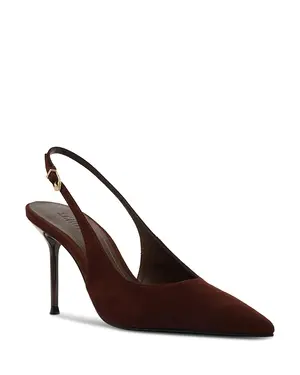 Schutz Brown Suede Slingback Pumps