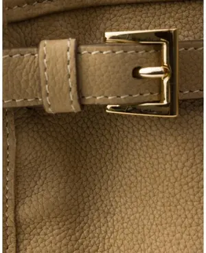 Prada Large Convertible Suede Shoulder Handbag - Neutral
