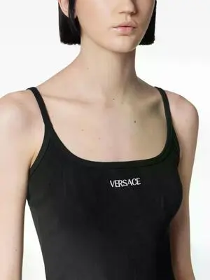 Versace Logo-embroidered Tank Dress