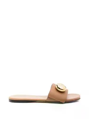 Loewe Pebble Leather Sandals - Neutrals