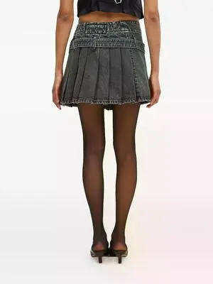 AMBUSH Pleated Belted Denim Skirt