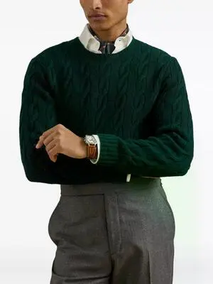 Ralph Lauren Purple Label Cable-knit Jumper - Green