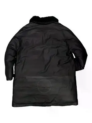 Burberry Leather Coat With Shearling Collar