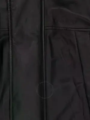 Burberry Leather Coat With Shearling Collar