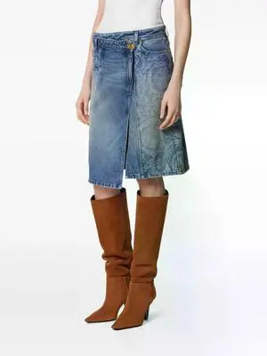 Versace Asymmetric Denim Skirt