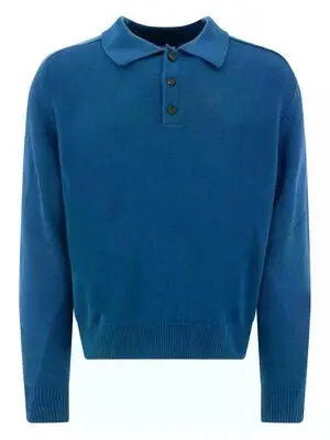 BODE Cashmere Polo Sweater - Blue