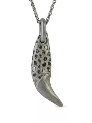 PARTS OF FOUR Bear-tooth Pavé Pendant Necklace - Silver