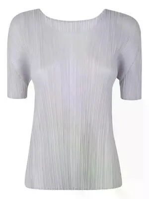 Issey Miyake Pleated Short-sleeve Top