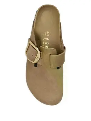 BIRKENSTOCK Boston Big Buckle Suede Mules