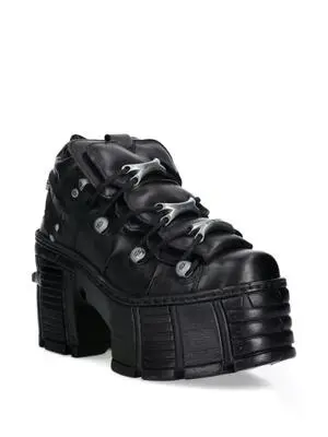 NEW ROCK 120mm Buckle-strap Platform Boots