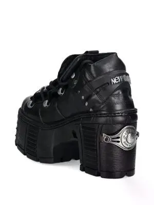 NEW ROCK 120mm Buckle-strap Platform Boots