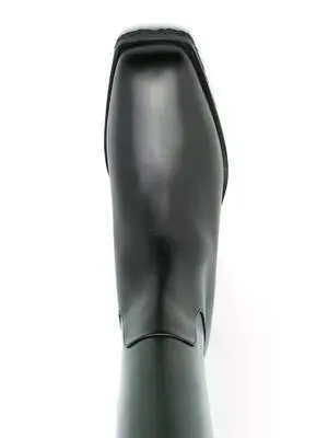 FERRAGAMO Wayde Leather Wedge Boots