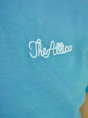 Attico Embroidered Cotton Polo Shirt - Blue