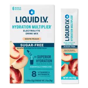 LIQUID I.V. Hydration Multiplier Electrolyte Drink Mix Sugar Free White Peach - One-color