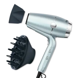 CONAIR Infinitipro Smoothwrap Hair Dryer With Dual Ion Therapy - Light Blue Metallic