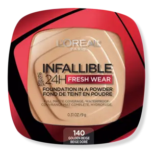 L'OREAL Infallible 24h Fresh Wear Foundation In A Powder - 140 Golden Beige