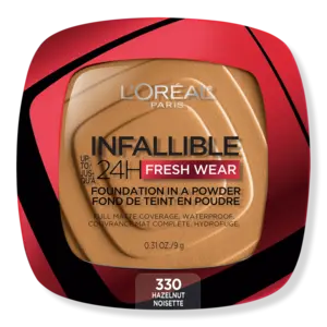 L'OREAL Infallible 24h Fresh Wear Foundation In A Powder - 330 Hazelnut