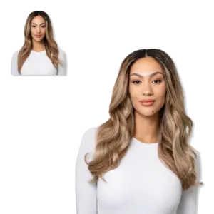LOCKS & MANE 18-in Clip-in Human Hair Extension - Butter Pecan