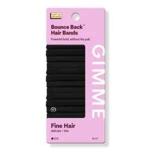 GIMME BEAUTY Fine Hair Bands 12-piece Set - Black