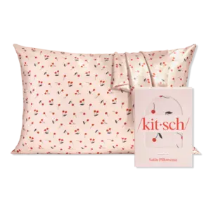 KITSCH Satin Standard Pillowcase - Cherry Print