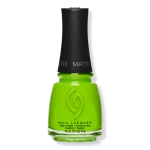 CHINA GLAZE Mega Pigment Nail Lacquer, Glitters - Frosty Lime