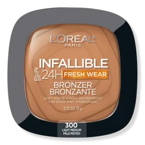 L'OREAL Infallible 24h Fresh Wear Soft Matte Bronzer 300 Light Medium