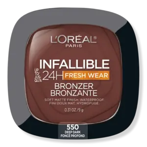 L'OREAL Infallible 24h Fresh Wear Soft Matte Bronzer - 550 Deep Dark