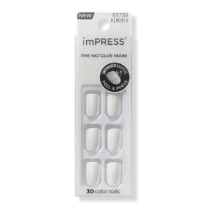Kiss Impress Color Short Squoval Press On Nails - Frosting