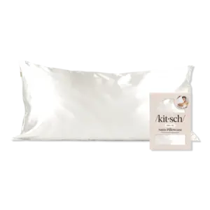KITSCH Satin King Pillowcase - Ivory