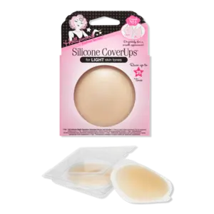 HOLLYWOOD FASHION SECRETS Silicone Coverups, Self-adhesive Nipple Concealers - Light