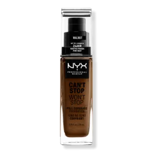NYX PROFESSIONAL MAKEUP Can't Stop Won't Stop 24hr Full Coverage Matte Foundation - Walnut
