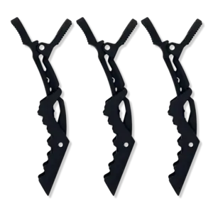 KITSCH No Slip Crocodile Clips - Black