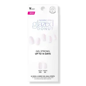 DASHING DIVA Glazed Donut Semi Cured Gel Nail Strips - Pearl Glaze